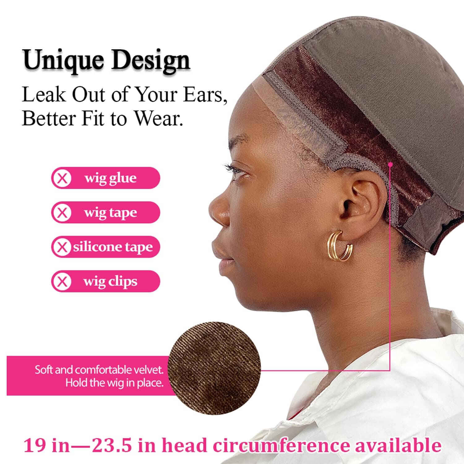 Labhairs Wig Grip Cap For Keeping Wigs In Place More Cap-wide Transpar ...